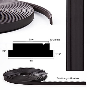 82 Inches Shower Door Magnetic Strip Replacement Insert for Framed and Semi-Framed Swinging Glass Shower Doors with 3/8" Width