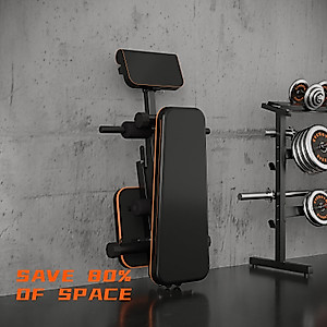 Weight Bench for Home Gym, Adjustable and Foldable Weight bench, Multi-purpose Workout Bench, Bench Press Sit up Incline Flat Decline all in 1, Stable Gym Bench for Full Body Exercise