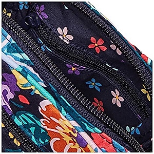 Vera Bradley Women's Cotton Small Convertible Crossbody Purse With RFID Protection, Happy Blooms, One Size