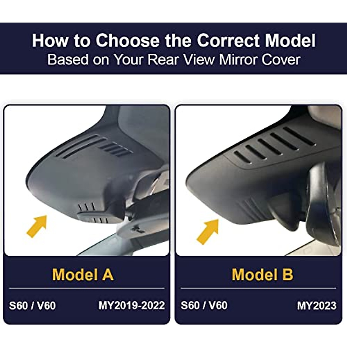 Fitcamx 4K Dash Cam Suitable for Volvo S60 V60 T5 T6 T8 B5 2022 2021 2020 2019, Integrated OEM Look, 2160P UHD Video Quality, Loop Recording WiFi, G-Sensor, Night Vision, Easy to Install, 64GB Card