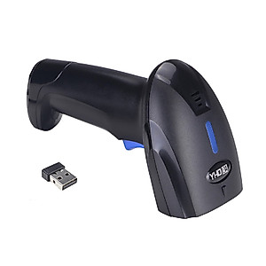 SHUAIGUO 2-in-1 2.4G Wireless Barcode Scanner & USB Wired Barcode Scanner Automatic Handheld 1D Bar Code Scanner Reader with Rechargeable Battery Mini USB Receiver USB Cable for Computer Laptop