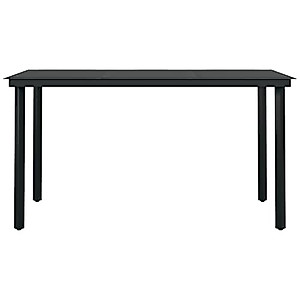 WHOPBXGAD 7 Piece Patio Dining Set Lawn Furniture,Patio Furniture Sets,Patio furnitureSui for patios, Gardens, lawns, Balconies, Poolside,Dark Gray