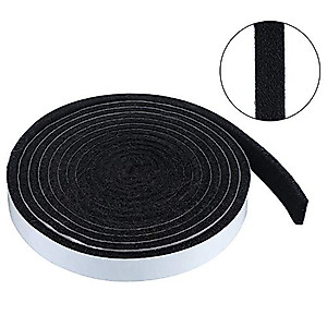 BBQ Gasket Black Grill Tape High Temp Grill Seal Self Stick Gasket, 7.5 Ft Length 1/8 Inch Thickness (2, 0.5 Inch Wide)