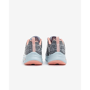 Skechers Women's Sneaker, Gray Knit Pink Trim, 7