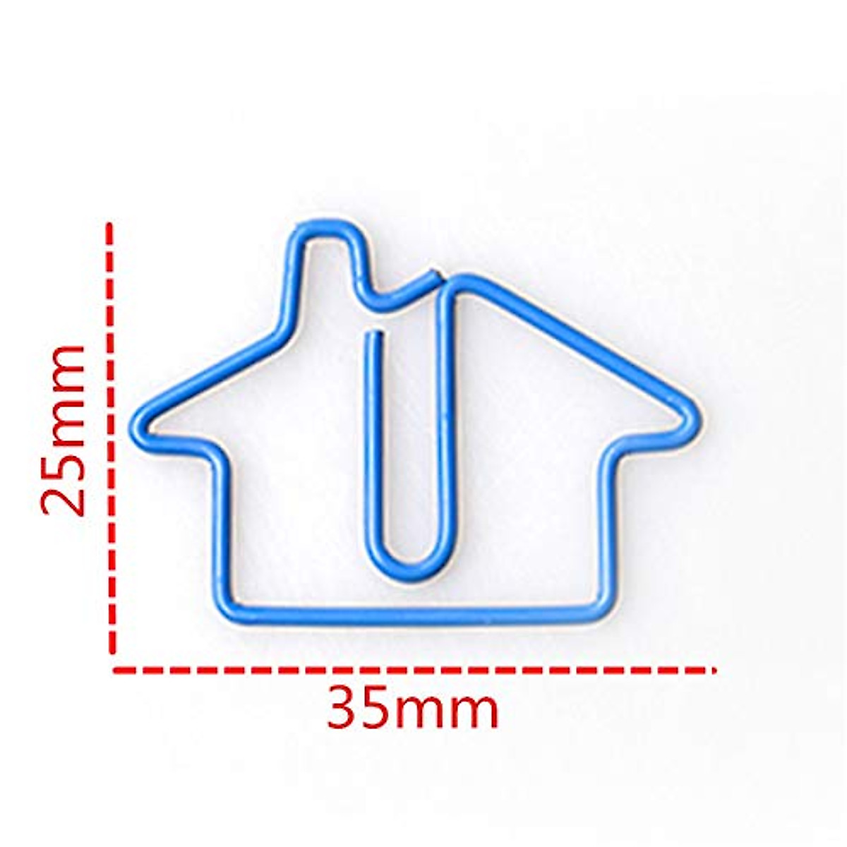 Small House Style Shaped Paper Clips Bookmarks Smooth Finish Fun Office Supplies for Kids School Student (32)