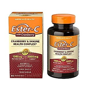 American Health Ester-C Cranberry, Cranberry & Immune Health Complex, 90 Tablets