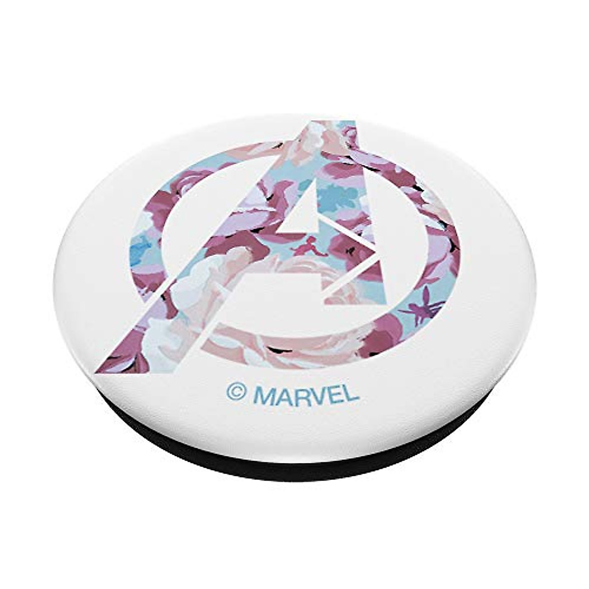 Marvel Avengers Floral Logo with Super Heroes PopSockets PopGrip: Swappable Grip for Phones & Tablets