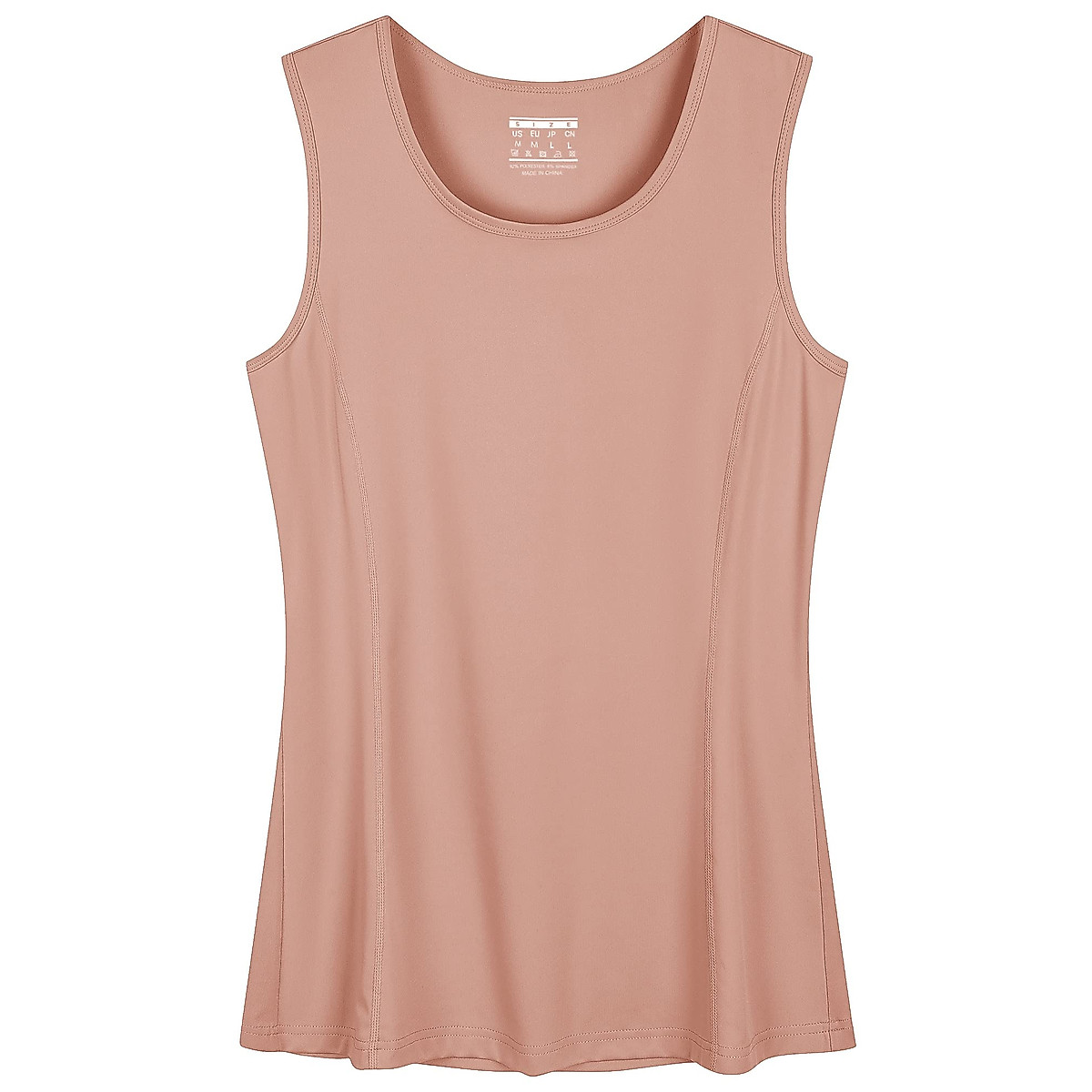 TACVASEN Workout Tops for Women Running Tank Tops Sleeveless Athletic Tank Tops Gym Shirts Quick Dry Sport Tank Top for Women Apricot