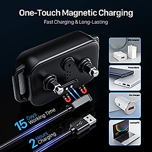 DINJOO Dog Bark Collar 2 Pack,Rechargeable Bark Collar for Large Medium Small Dogs,Smart Anti Barking Training Collar with 8 Adjustable Sensitivity,Bark Shock Collar with Beep Vibration Shock