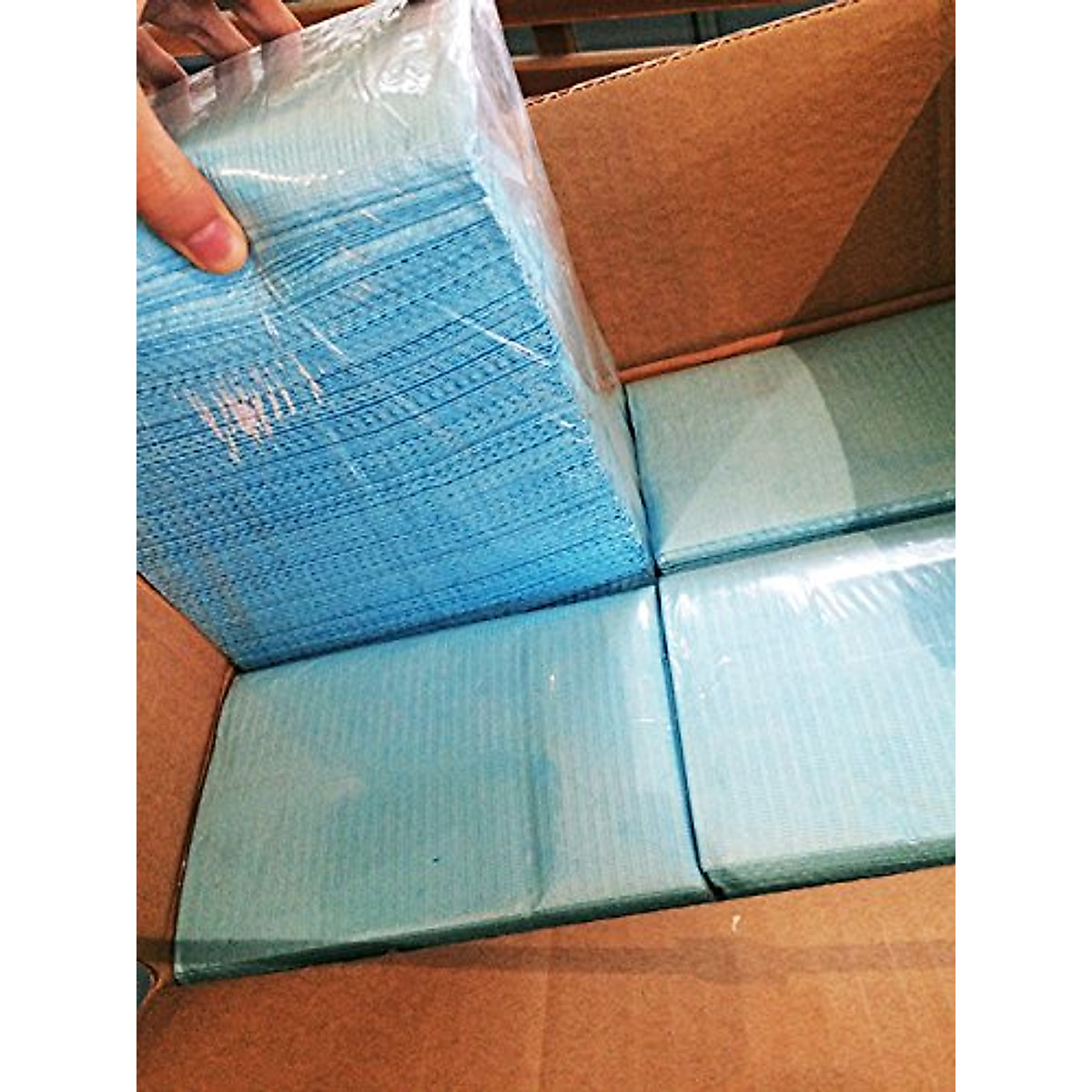 Adenna BIB741B Dental Bibs/Lap Cloths, Blue (Box of 500)