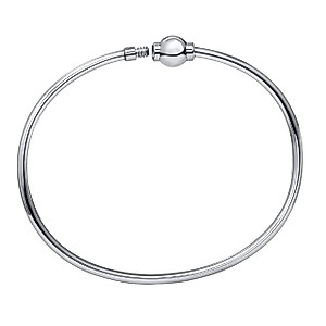 Lighthouse Creations The Traditional Sterling Silver Single Ball Threaded Bracelet from Cape Cod, 7"