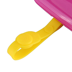 QiaNgshuAikj Wipes Dispenser with Hand Strap, On The Go Portable Refillable Wet Wipes Storage Box for Outdoor Travel Stroller(Rose + Yellow)