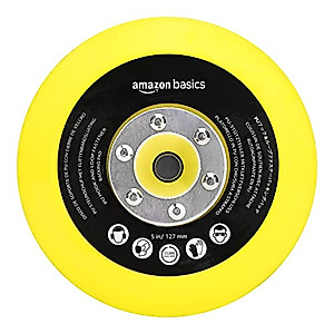 Amazon Basics PU Hook and Loop Fastener Backing Pad, 5-inch