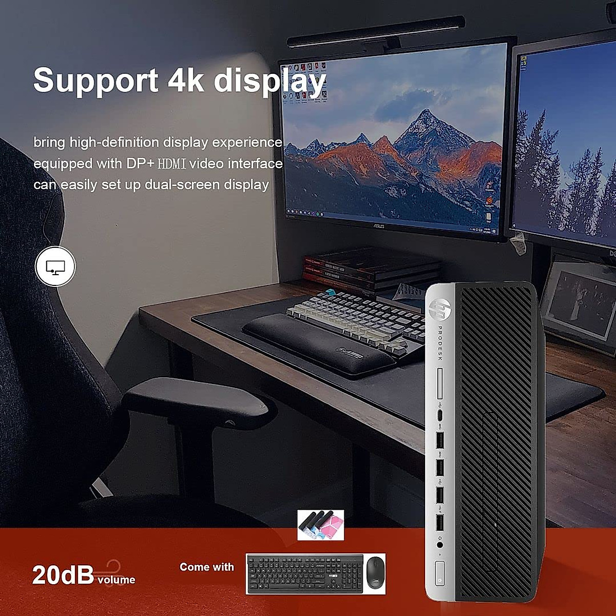 HP Desktop PC ProDesk 600 G4 Windows 11 SFF Computer,i5 Small Form Factor Business Desk Top 32GB Ram 512GB NVMe M.2 SSD + 1TB HDD,WiFi,BT,HDMI,DP,DVD,USB-C,Altec Wireless K&M + TJJ Mouse PAD(Renewed)