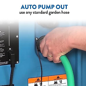 Dri-Eaz HVE 3000 Portable Flood Pumper with Auto Pump-Out and 12-Gallon Tank, Water Extractor (F479), Water Vacuum for Flooding