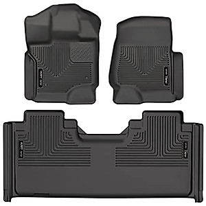 Husky Liners - Weatherbeater | Fits 2015 - 2024 Ford F-150 SuperCab - Front & 2nd Row Liner - Black, 3 pcs. | 94051