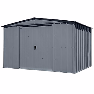 Arrow Classic Steel Storage Shed, 10x8, Charcoal
