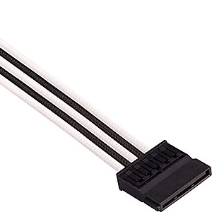 CORSAIR Premium Individually Sleeved PSU Cables Pro Kit – White/Black, 2 Yr Warranty, for Corsair PSUs