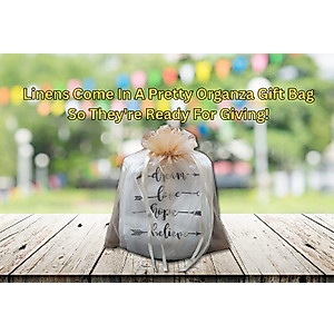 Set of 5 Sentiment Kitchen Dish Towels - Teacher Gift, Christmas Gift for Women, Hostess Gift, White Flour Sack Baking and Cooking Related Kitchen Towels Gift Set - Comes in Organza Gift Bag