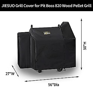 Jiesuo Grill Cover for Pit Boss Pellet Grill, Pitboss 820 Deluxe Pro Series Grills, Heavy Duty Waterproof Grill Cover for Pit Boss Pellet Grill