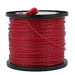 Hipa 3 Pounds 2.7 mm/.105" String Trimmer Line Round Twist 105 Inch Red Commercial Trimmer Line Heavy Duty for Grass String Spool Universal Brushcutter Wire Trimmers Yard