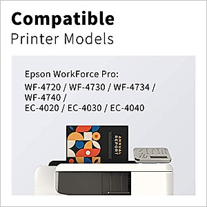 LemeroUtrust Remanufactured Ink Cartridge Replacement for Epson 802XL 802 T802XL use with Epson Workforce Pro WF-4720 WF-4730 WF-4734 EC-4040 EC-4020 (1 Black, 1 Cyan, 1 Magenta, 1 Yellow, 4-Pack)