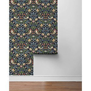 NextWall Aves Garden Peel and Stick Wallpaper (Midnight Blue)