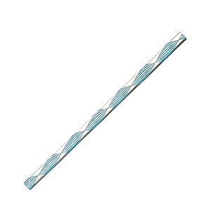 Fielect Light Blue Twisted Line Acrylic Round Rod Standard Plexiglas Tolerance Lightweight for DIY 12mm Diameter 250mm Height 1Pcs