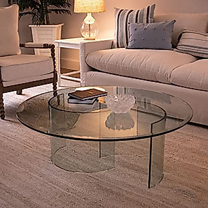 39" Round Clear Tempered Glass Table Top 3/8" Thick Flat Polished Edge