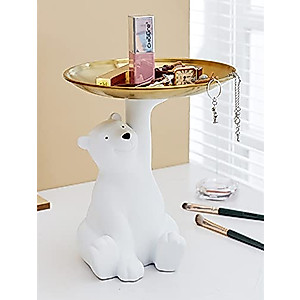 Key Tray for Entryway Table，Jewelry Tray，Cosmetic Storage Tray，Multi-Purpose Decorative Storage Tray for Bedroom and Living Room