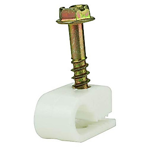 Skywalker Flexible Single Cable Screw Clips (Pack of 100 / White)