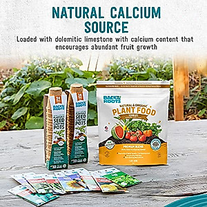 Back to the Roots Edibles Plant Food - Organic, Sustainably-Made Garden Fertilizer Made with Dolomitic Limestone, Mycorrhizae, and Kelp and Alfalfa Meal - 1.5 lb Premium Blend