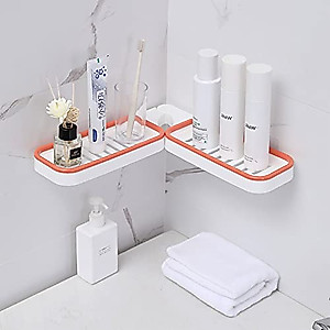 Bathroom Corner Shelf Holder Wall Mounted Organization Rack Supplies for Face Cream Shampoo Organizer Accessory Bathroom Corner Shelf Stand