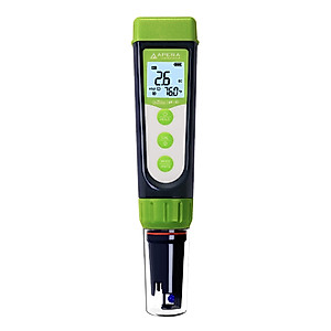 Apera Instruments AI104G GroStar Series GS4 pH/EC/500ppm/700ppm Combo 5-in-1 Pen Tester Kit with Replaceable Double-Junction pH/EC Probe for Hydroponics Water Quality Testing, Gen II