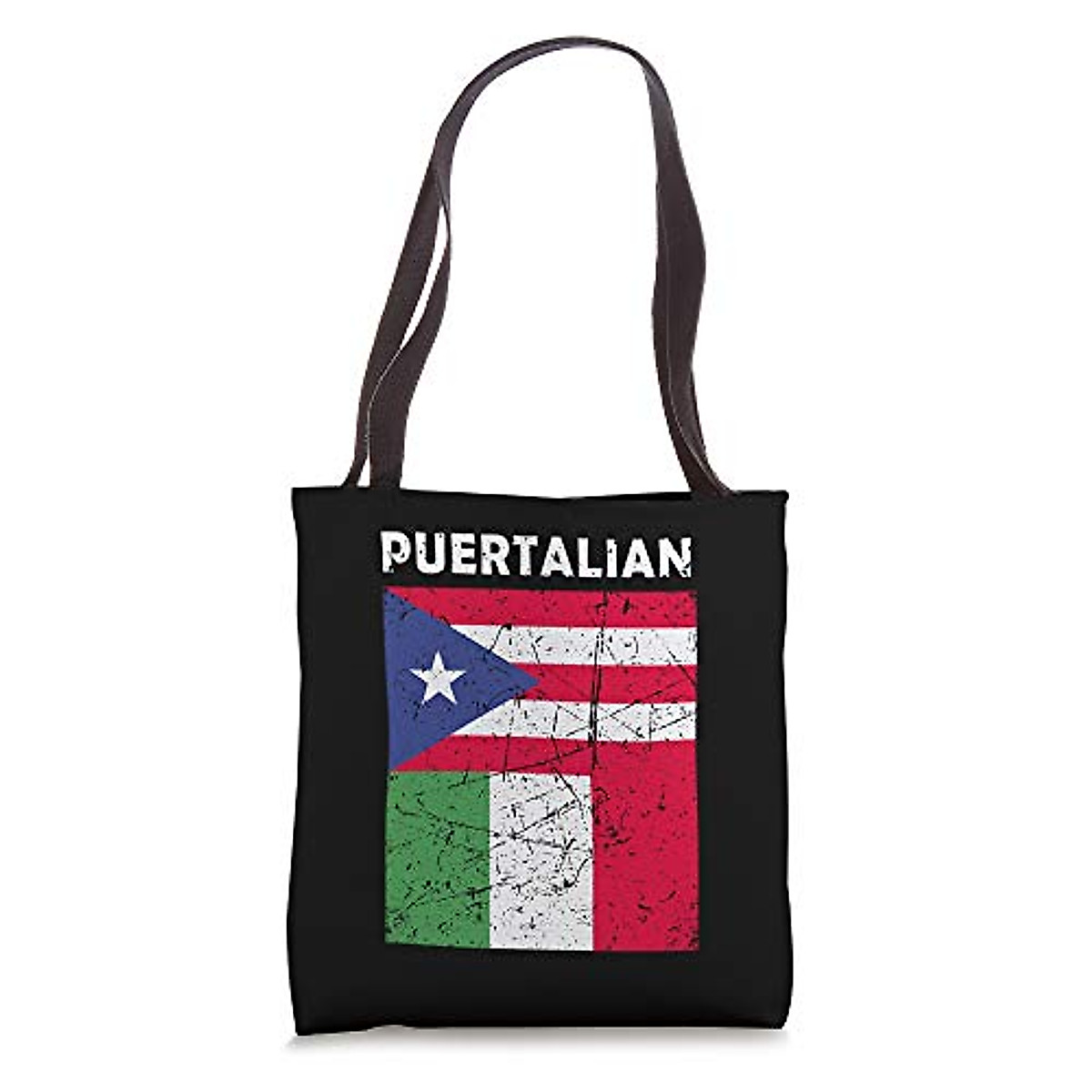 Funny Puerto Rican And Italian Flag Design - Puertalian Tote Bag