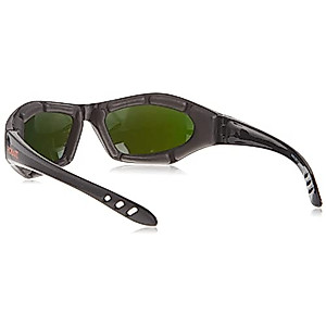 Hobart 770726 Shade 5, Mirrored Lens Safety Glasses, Black