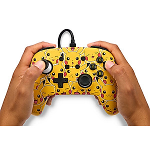 PowerA Enhanced Wired Controller for Nintendo Switch - Pikachu Moods, Gamepad, game controller, wired controller, officially licensed