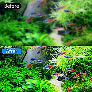 CHERLAM Strong Magnetic Cleaning Brush, Aquarium Glass Cleaning Brush, Floating Fish Tank Cleaning Tool, 2 in 1 Aquarium Cleaning Tool with Scrubber and Scraper [No Scratch Anti-Slip] XL