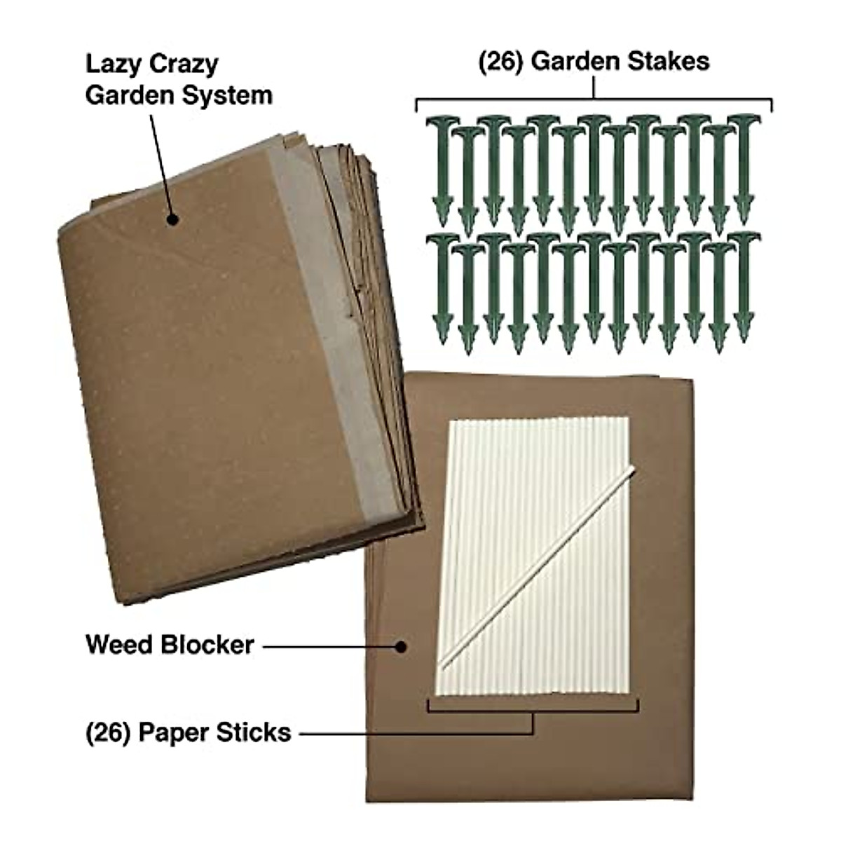 Lazy Crazy Garden - Grow Vegetables & Fruits On Your Lawn - 12x3 FT Biodegradable Garden Bed Soil