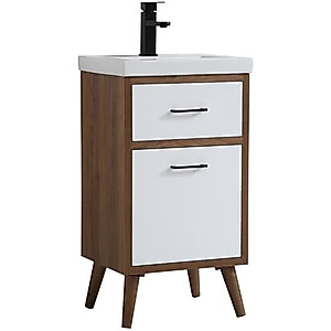 Elegant Kitchen and Bath 18 inch Bathroom Vanity Cabinet - Matte White