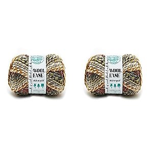 Lion Brand Yarn Wool-Ease Thick & Quick Yarn, Soft and Bulky Yarn for Knitting, Crocheting, and Crafting, 1 Skein, Coney Island (Pack of 2)