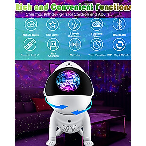 FLEWKEN Space Dog Star Projector - Space Buddy - Astronaut Galaxy Projector Starry Voyager Nebula Ceiling LED Lamp with Timer and Remote, for Gaming Room Decor, Christmas Gift for Kids Adults