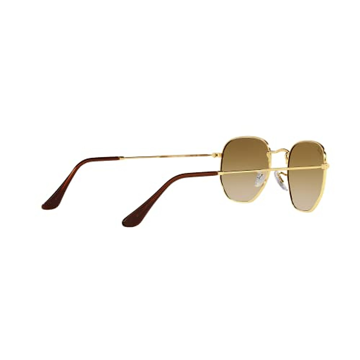 Ray-Ban RB3548 Hexagonal Sunglasses, Gold/Clear Gradient Brown, 54 mm