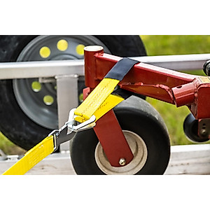 Keeper – 2” x 24” Premium Axle Tie Down Strap with D Rings - 3,333 lbs. Working Load Limit and 10,000 lbs. Break Strength