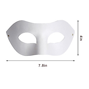 Yookat 14 Pieces Paper Art Masks White Craft Masks Paintable Paper Mask Mardi Gras Masquerade Masks