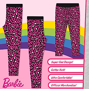 Barbie T-shirts & Leggings For Girls, Kids Outfits Age 2-13, Cute Clothes (Grey/Purple, 4-5 Years)