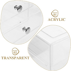 Cabilock Drawer Storage Box Box make up drawer desktop drawers organizer desktop storage box with drawer cosmetic display case Acrylic Storage rack jewelry trash box drawers Facial mask