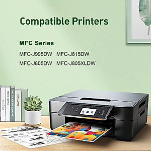 Compatible for Brother LC3033 Ink Cartridges Replacement for LC3033 BK/C/M/Y Ink Cartridges Brother use with Brother MFC-J995DW MFC-J995DWXL MFC-J815DW MFC-J805DW MFC-J805DWXL, 4 for LC3033 LC3035 Ink