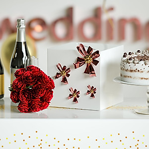 LATTYSY Card Box Holder, Elegant White Card Box for Weddings, Baby Shower, Birthday and Graduation Party Decorations