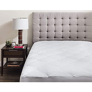 Micropuff Fitted Mattress Pad - Twin XL Size Mattress Pad - Soft and Comfortable Fitted Mattress Protector - Mattress Cover Stretches up to 12 Inches Deep - Easy to Wash